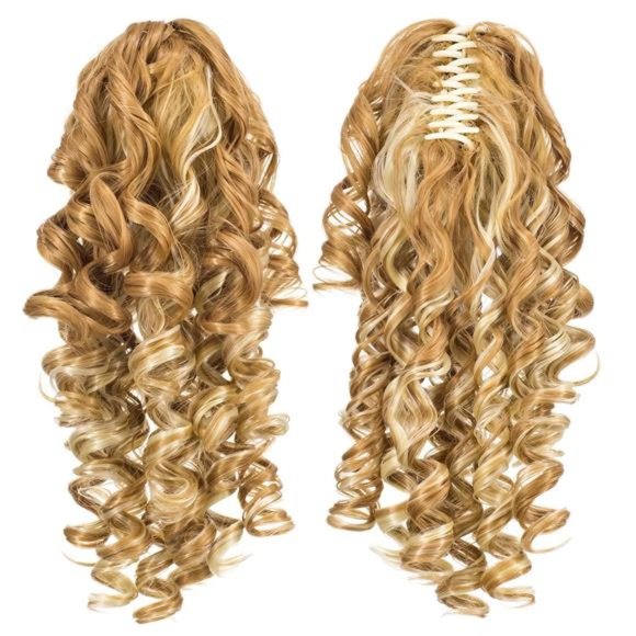 Hair | Swacc 12inch Short Screw Curls Claw Clip Ponytail Extensions ...
